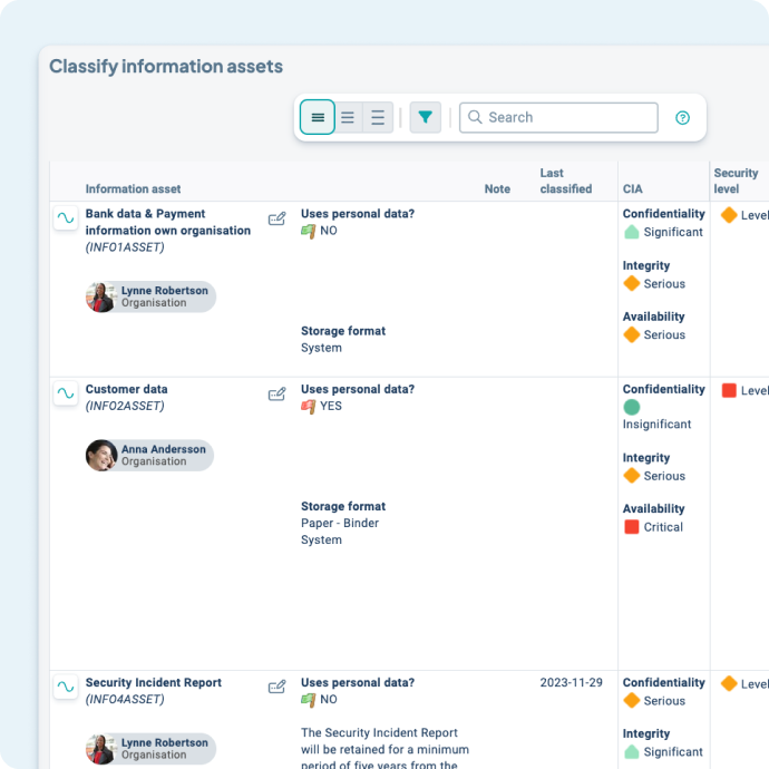 Classification of information assets - Stratsys