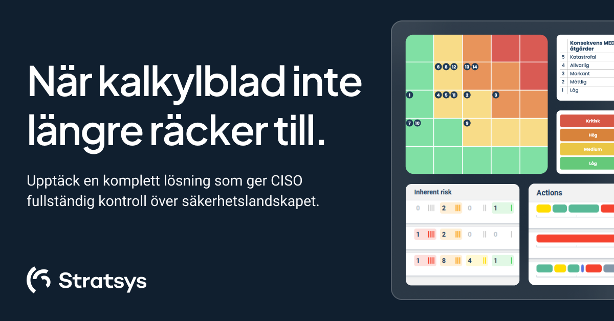 Informationssäkerhet - effektivisera arbetet med Stratsys