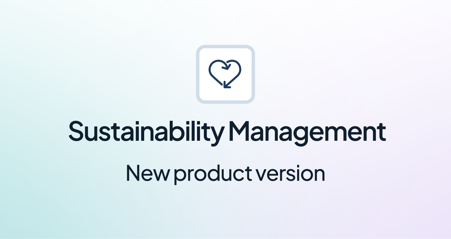 New Product Version for Sustainability Management (2025Q1)